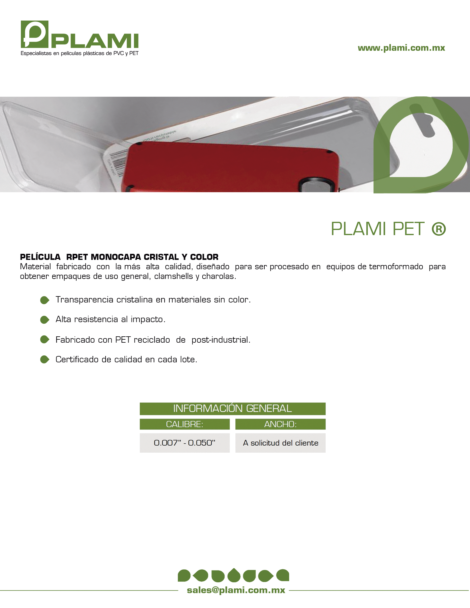 PLAMI PET RPET – PLAMI S.A. DE C.V.